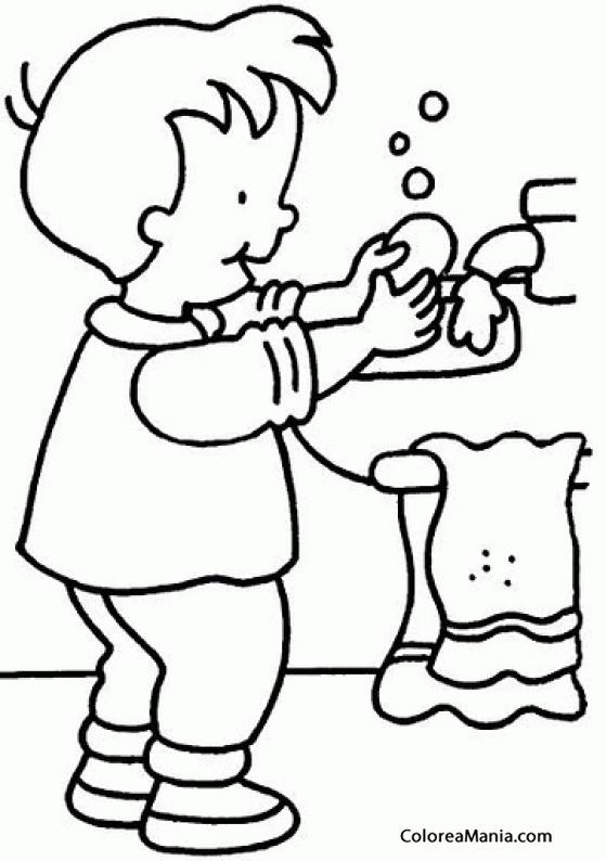 Dibujo Nina Lavandose Las Manos Colorear Dibujos Sketch Coloring Page Dibujo Nina Lavandose Las Manos Colorear Dibujos Sketch Coloring Page